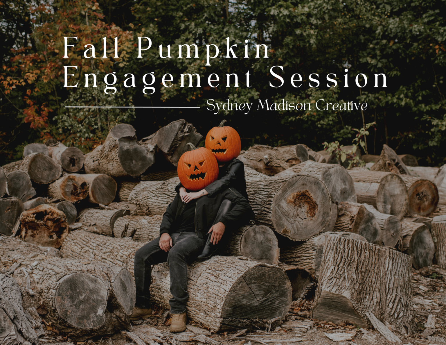 Fall Engagement Session w. Pumpkin Heads | Sarah & Angelo